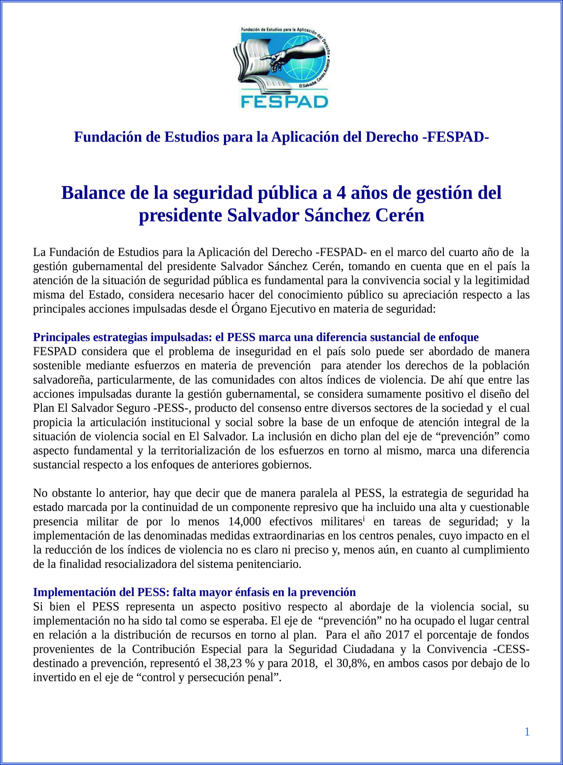 COMUNICADO: Balance de la seguridad pública a 4 años de gestión del ...